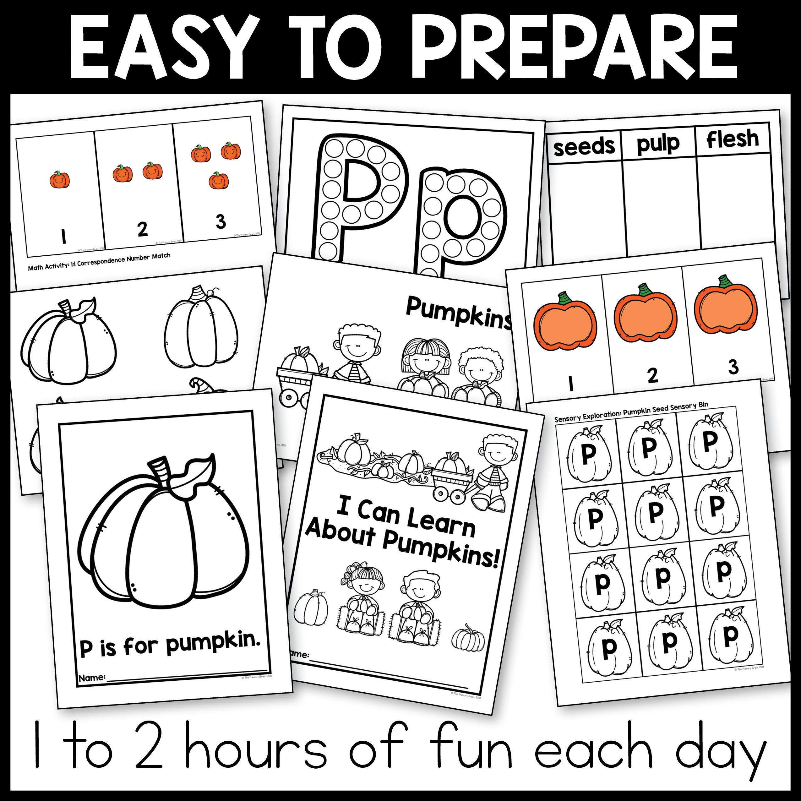 Pumpkin Toddler Activities: Letter P Preschool Curriculum and Lesson ...