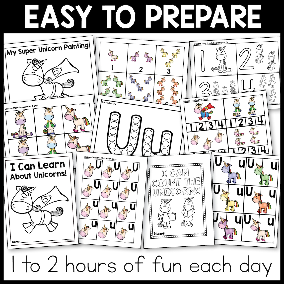 Unicorn Toddler School Lesson Plans Homeschool Preschool Curriculum ...