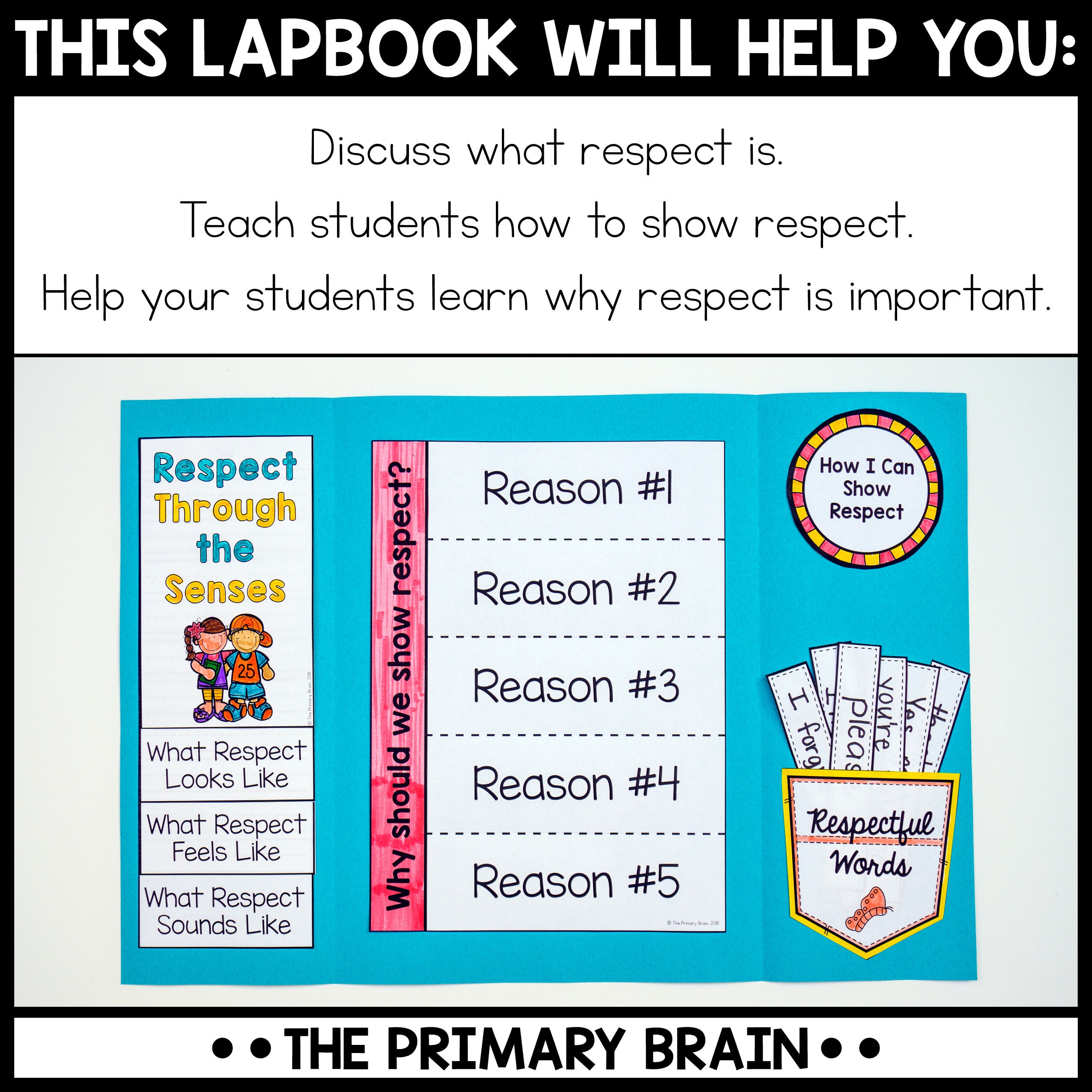 Respect Lapbook Activity, Social Emotional Learning Writing Craft - Etsy