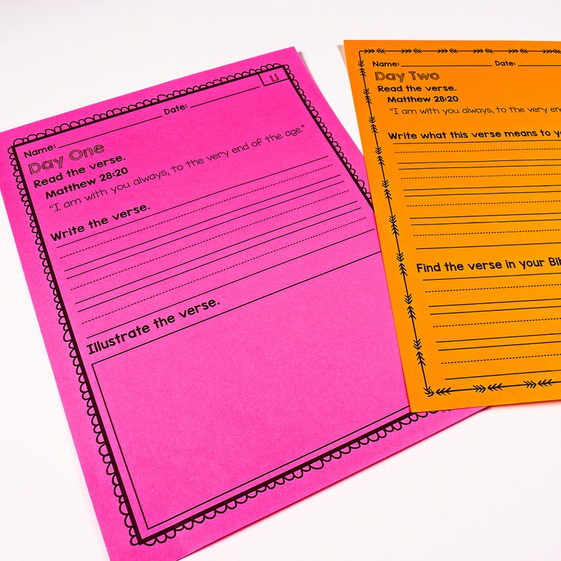 Bible Verse Memorization Pack for First Grade | Sunday School Memory ...
