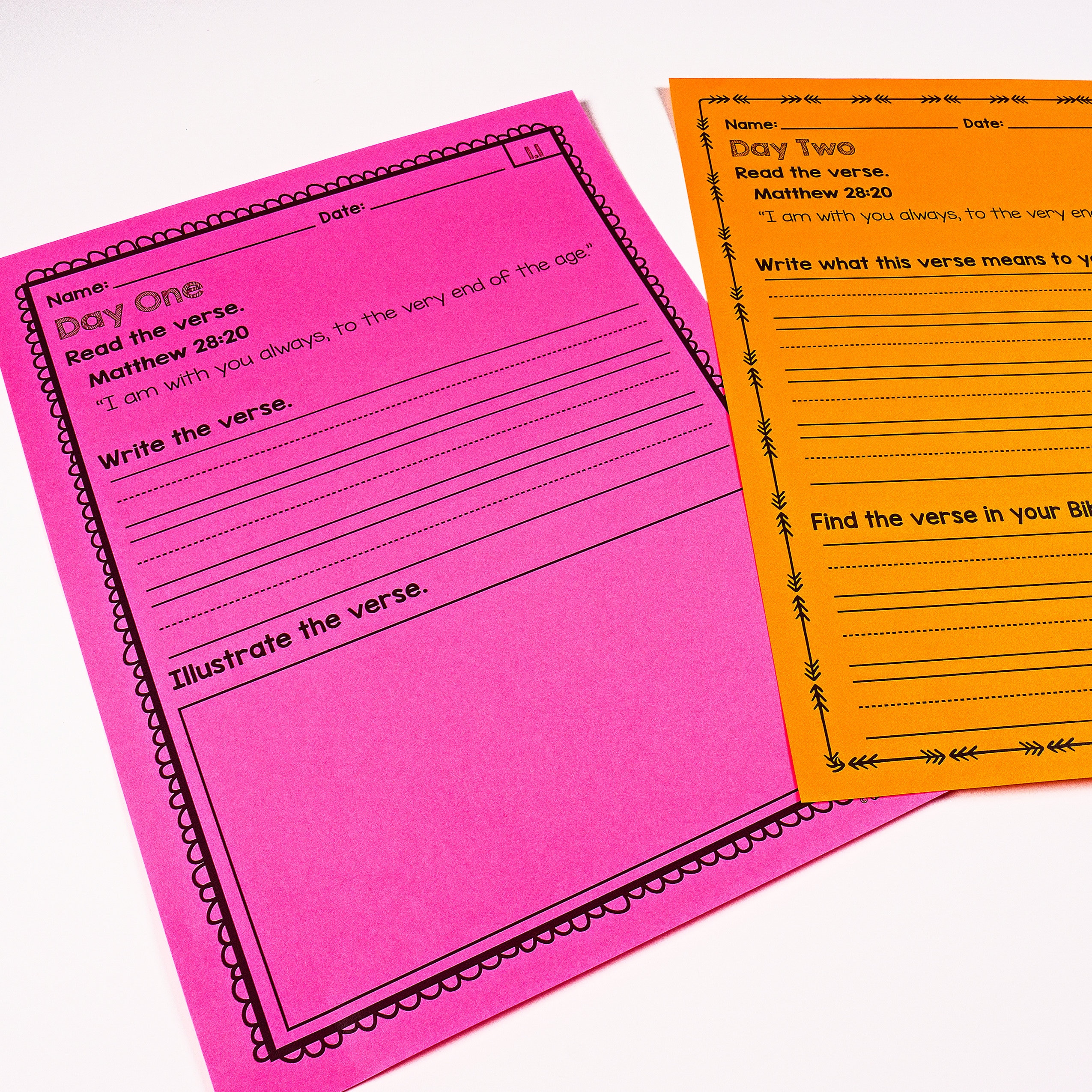 Bible Verse Memorization Pack for First Grade | Sunday School Memory ...