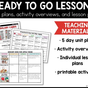 Apple Preschool Activities | Pre-k Homeschool Preschool Curriculum for ...