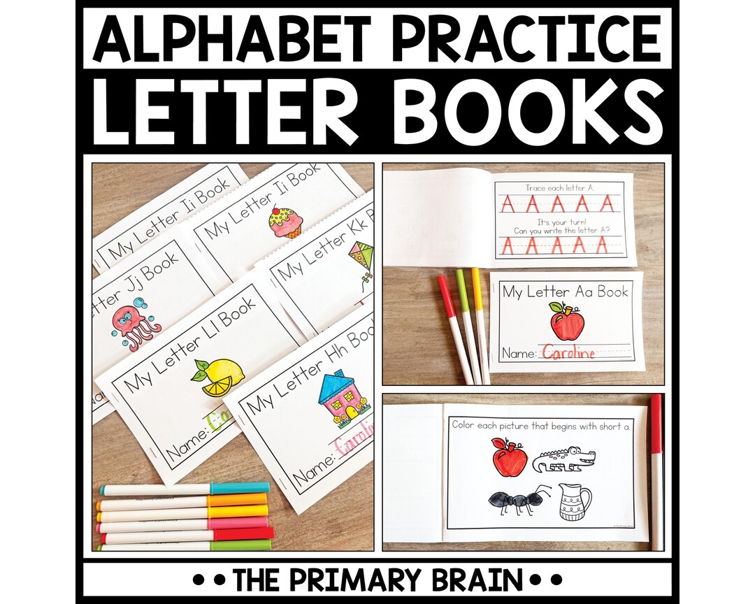Alphabet Letter Books, Tracing, Writing, and Beginning Sounds - Etsy