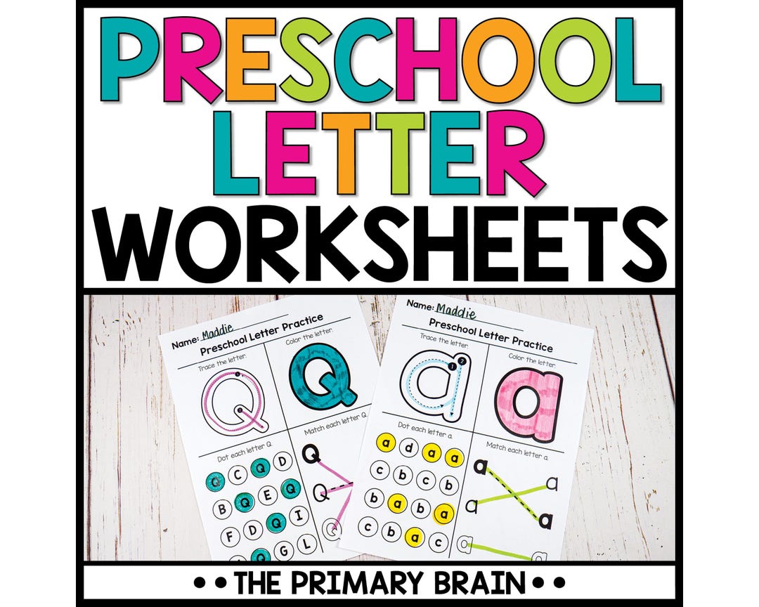 Preschool Alphabet Worksheets, Uppercase and Lowercase Letter Practice ...