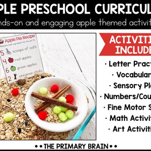 Apple Preschool Activities | Pre-k Homeschool Preschool Curriculum for ...