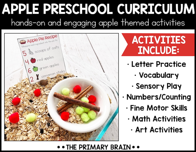 Apple Preschool Activities: Homeschool Preschool Curriculum and Lesson ...
