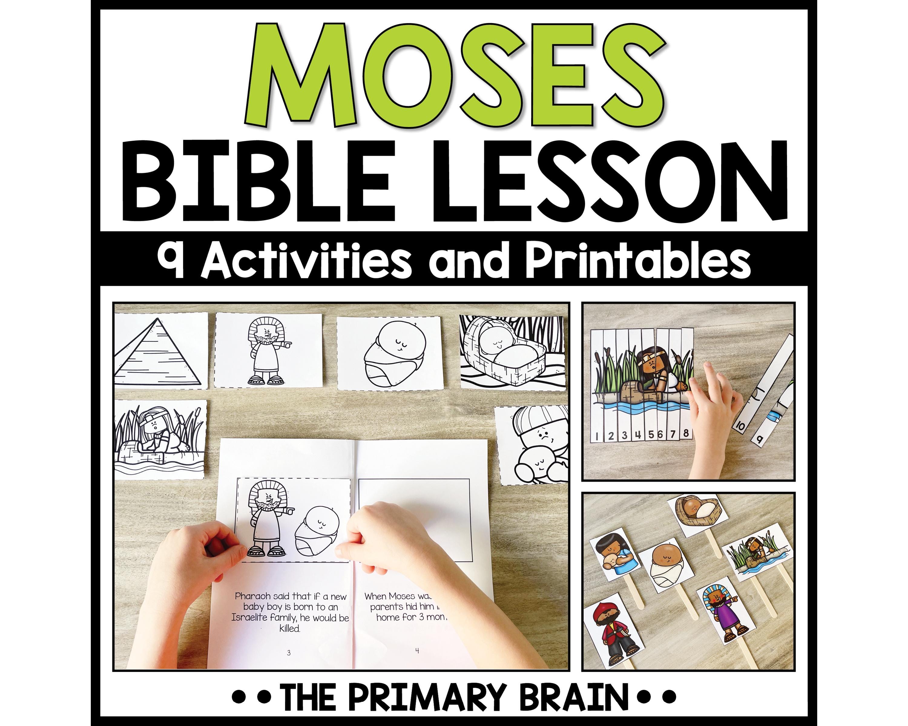 Baby Moses Bible Story Lesson: Preschool Activities (digital Download ...