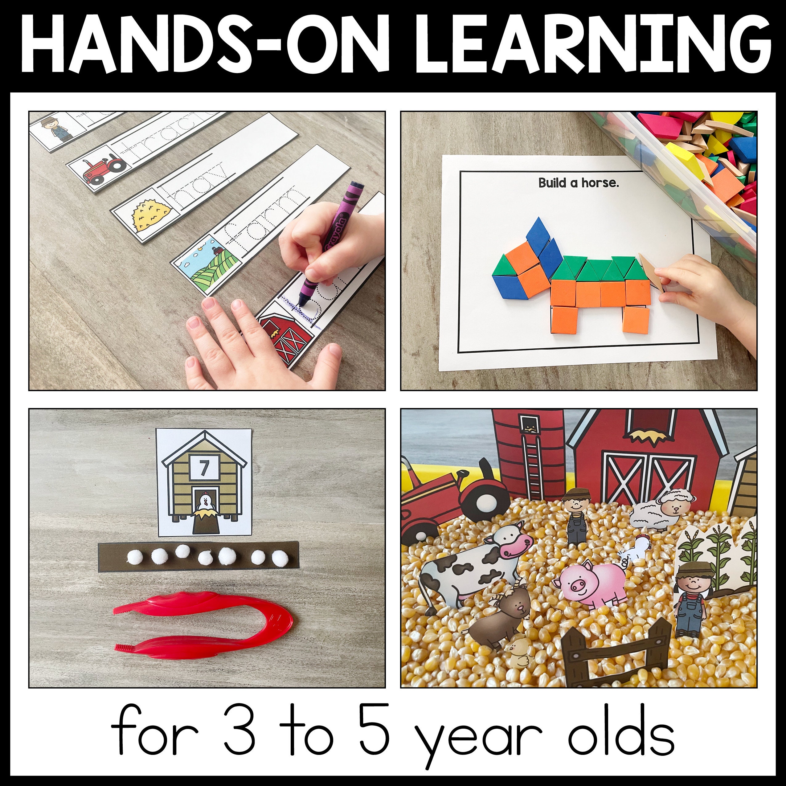 Farm Preschool Activities: Homeschool Curriculum and Lesson Plans, Ages ...