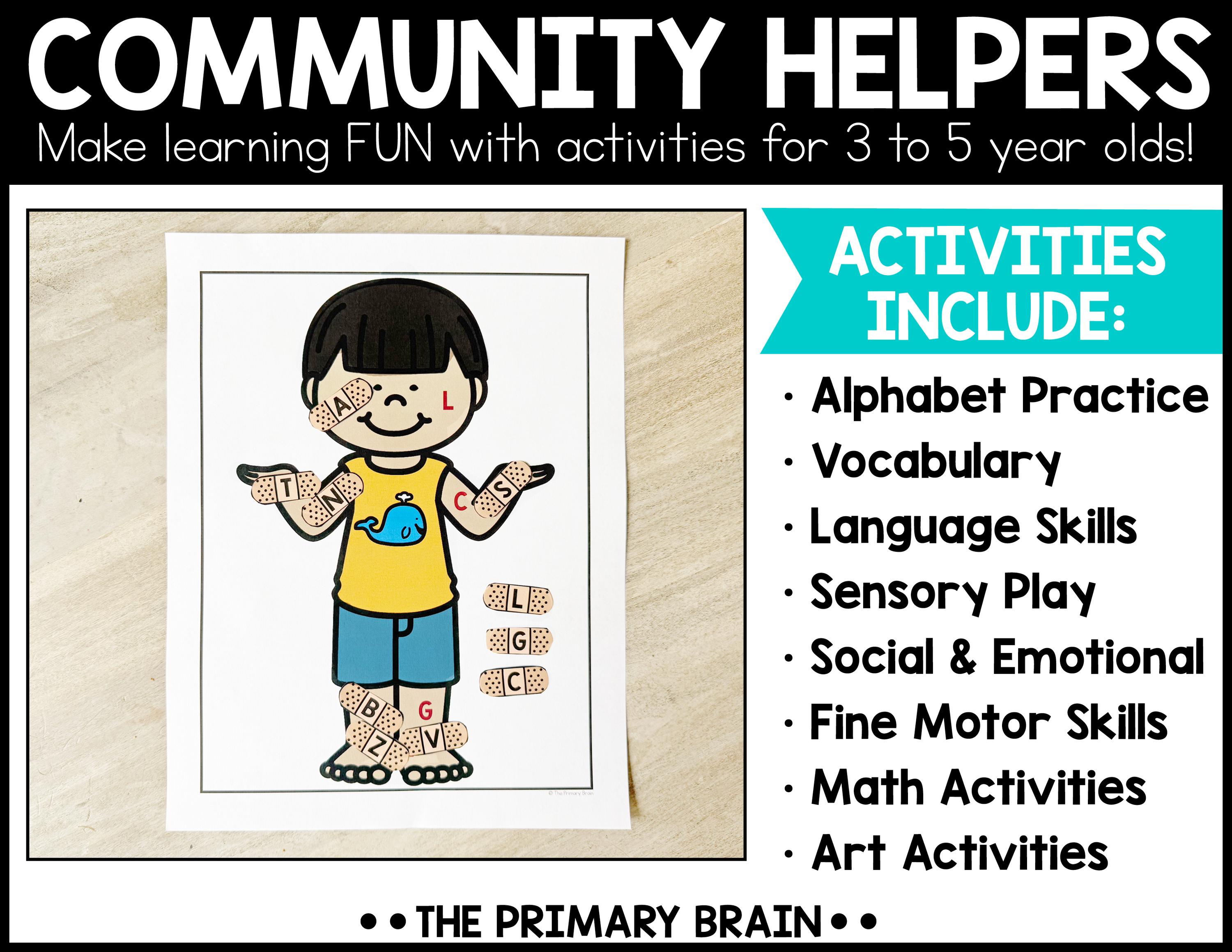 Community Helpers Preschool Activities: Curriculum for Ages 3-5 ...