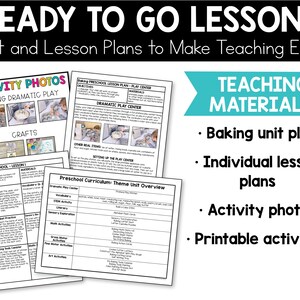 Baking Themed Preschool Activities: Homeschool Curriculum and Lesson ...