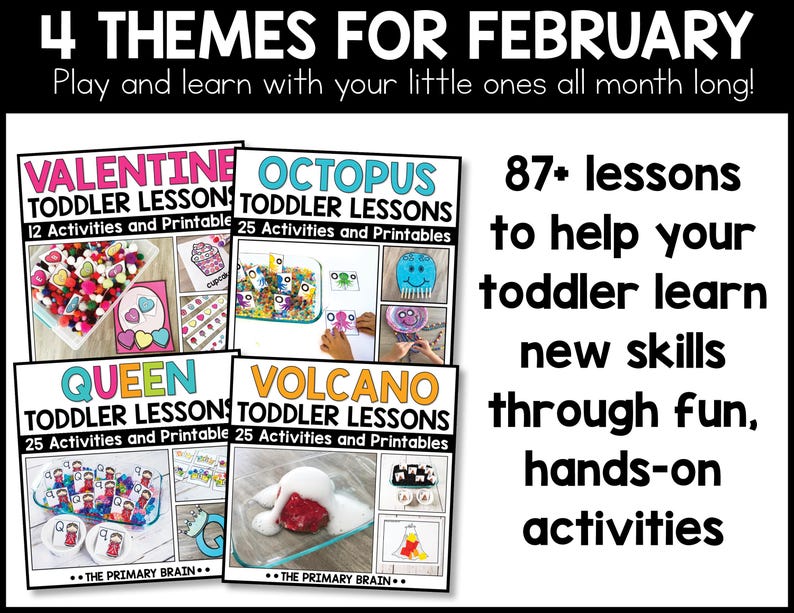 February Toddler Activities, Preschool Curriculum and Lesson Plans for ...