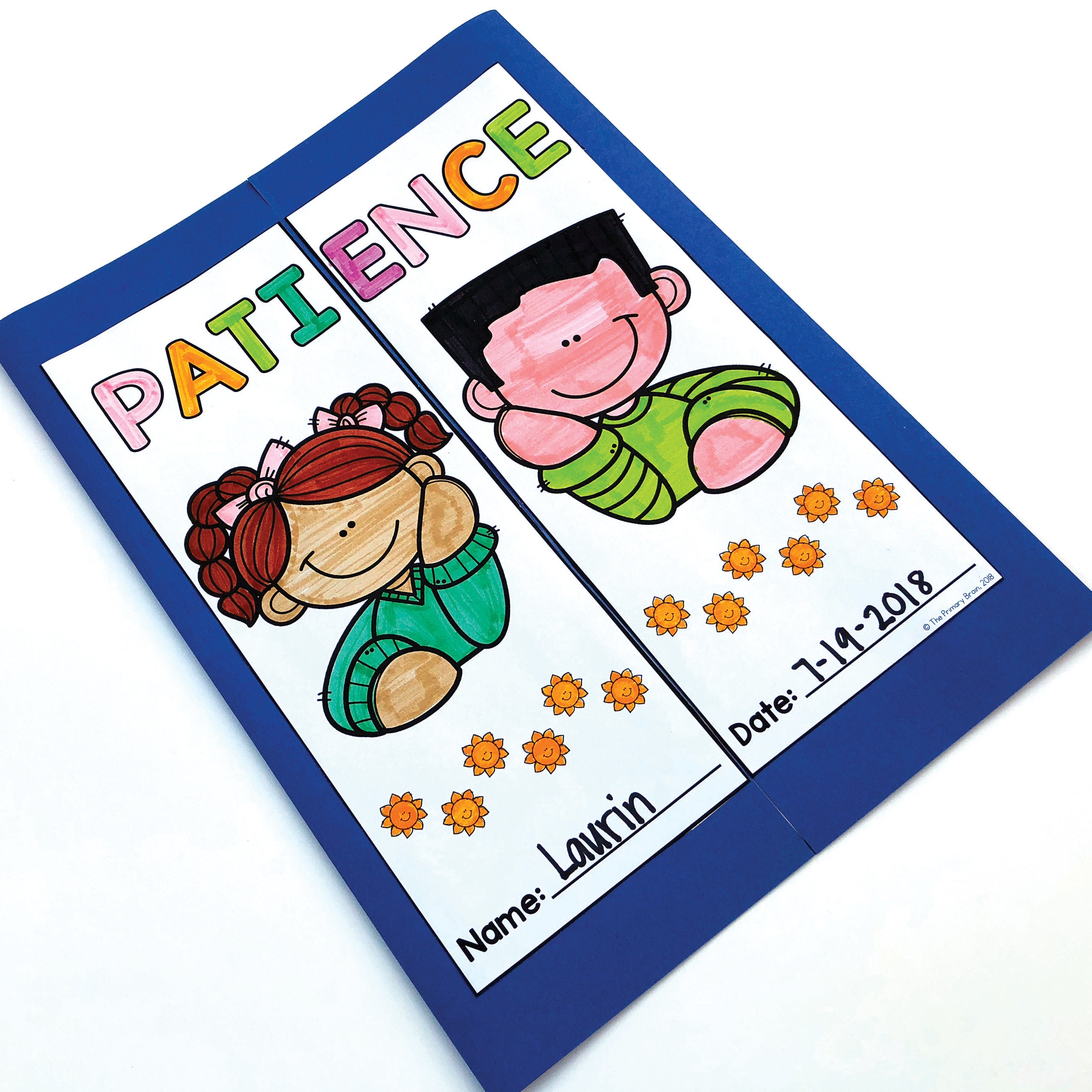 Patience Lapbook Activity, Social Emotional Learning Writing Craft - Etsy