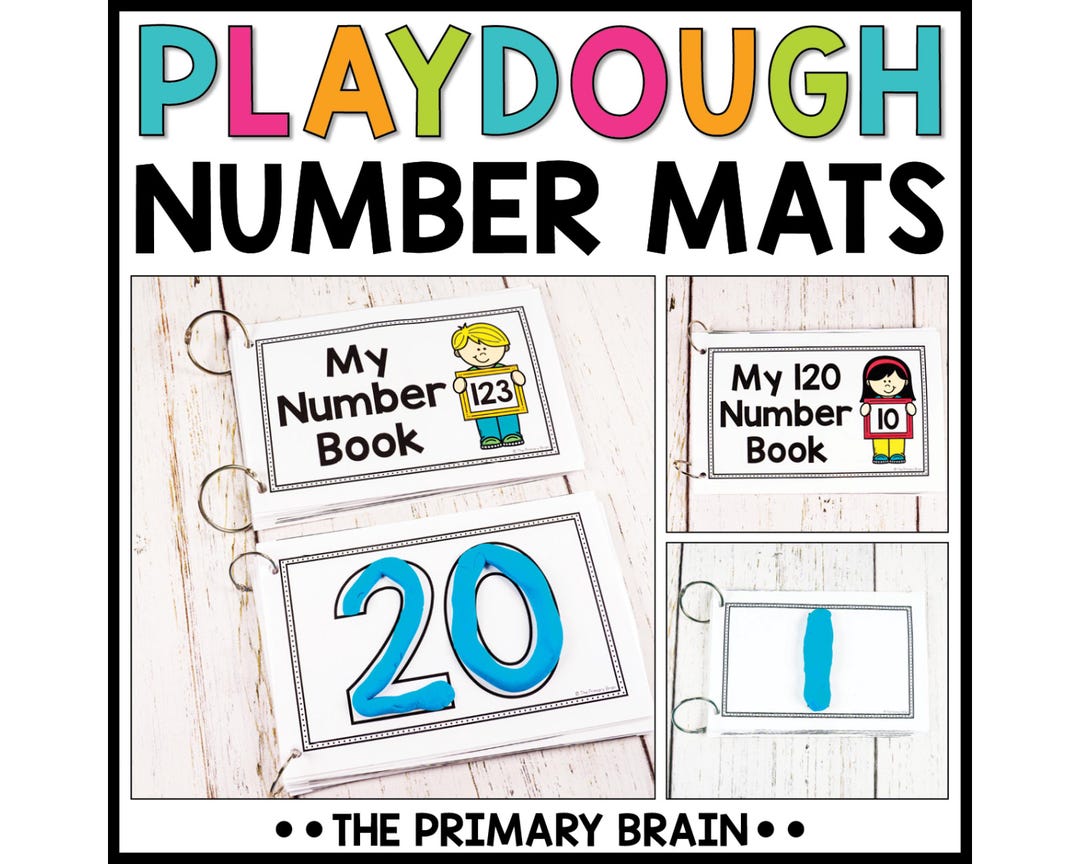 Numbers to 120 Playdough Mats | Play Dough Cards for Building Each ...