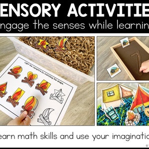 Camping Preschool Activities: Kindergarten Readiness Printables (ages 3 ...