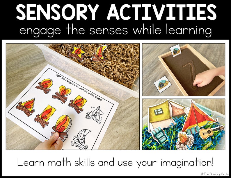 Camping Preschool Activities: Kindergarten Readiness Printables (ages 3 ...