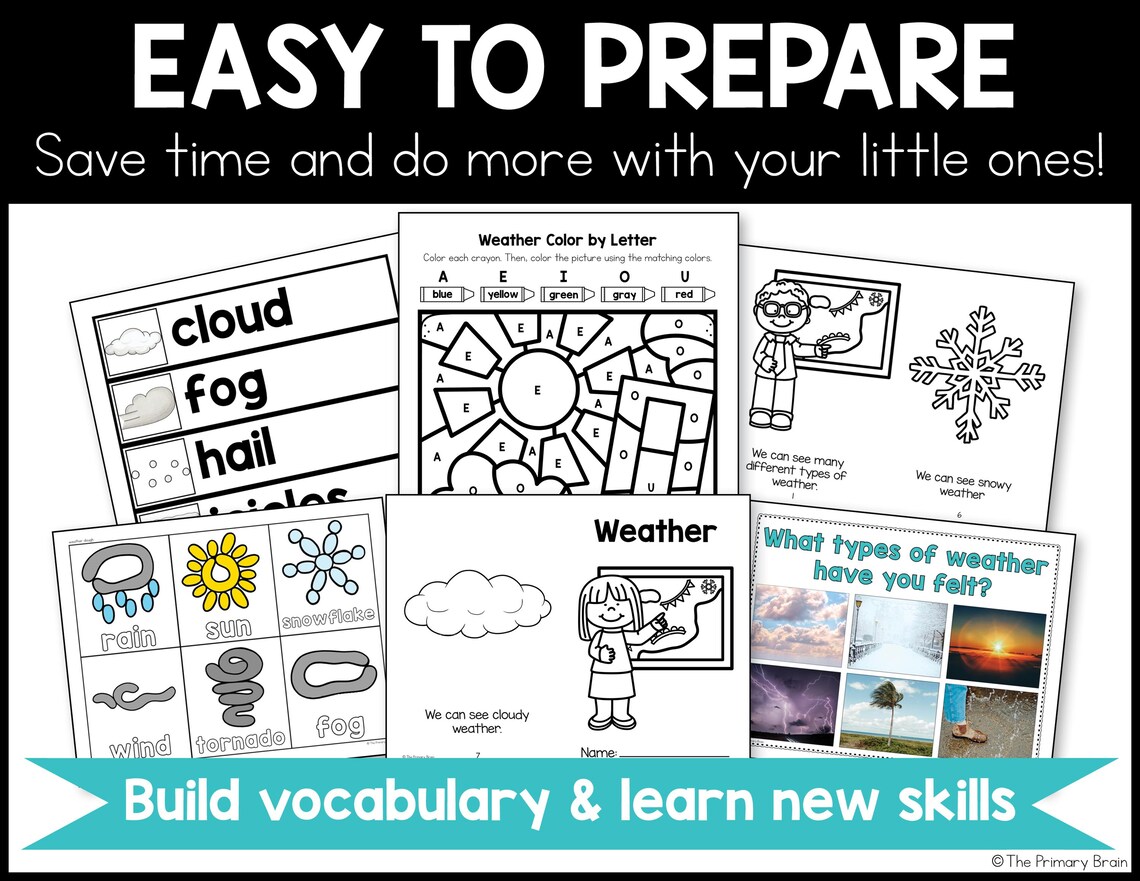 Weather Preschool Curriculum: 22 Activities, Homeschool Lesson Plans ...