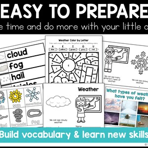 Weather Preschool Curriculum: 22 Activities, Homeschool Lesson Plans ...