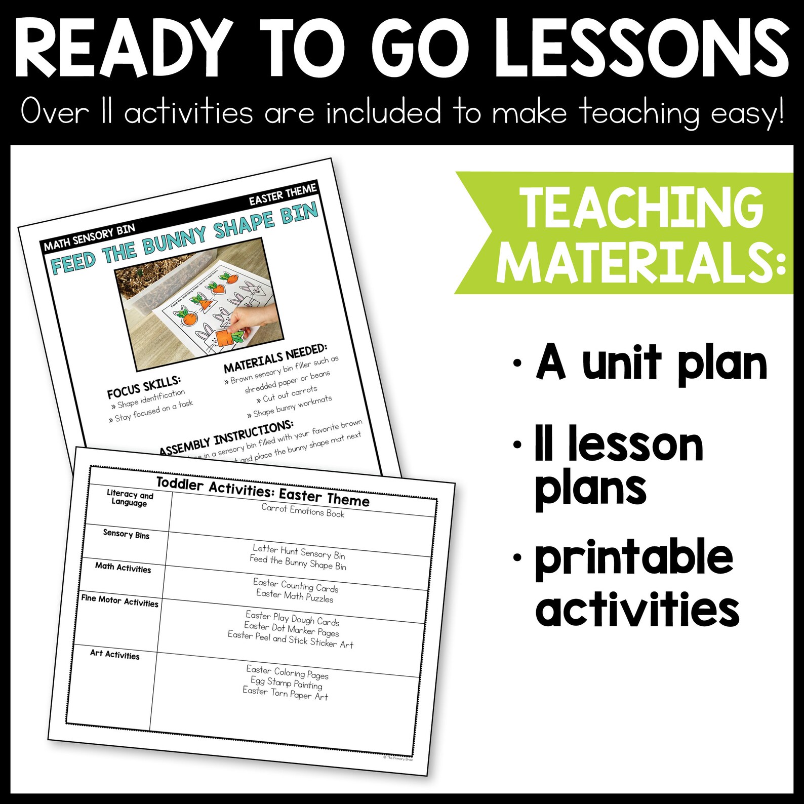 Easter Toddler Activities Spring Tot School Lesson Plans - Etsy