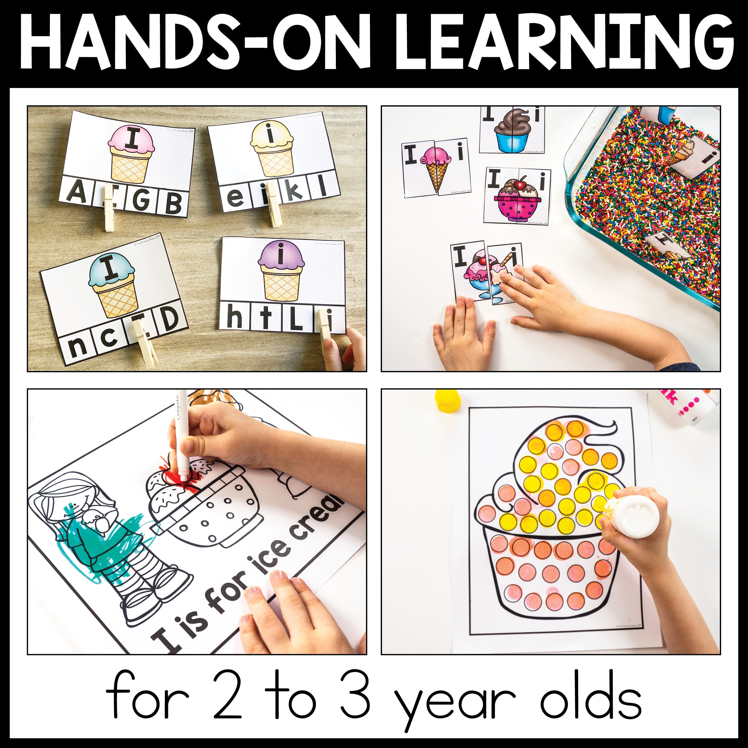 Ice Cream Toddler Activities: Preschool Curriculum and Lesson Plans ...