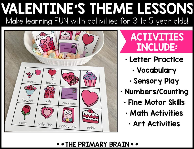 Valentine's Day Preschool Activities: Homeschool Curriculum (digital ...