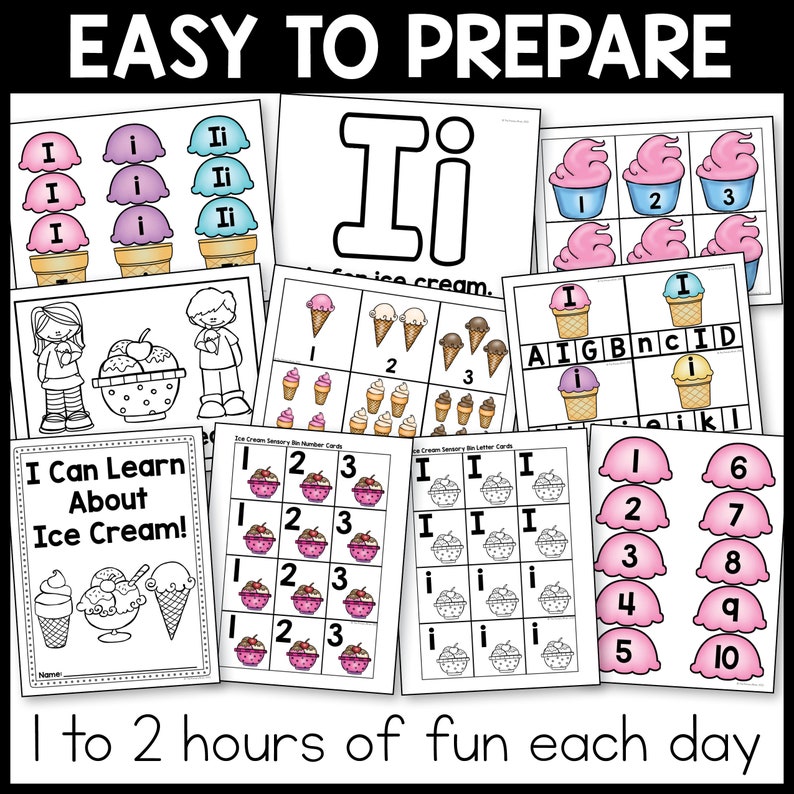 Ice Cream Toddler Activities Tot School Lesson Plans Homeschool ...