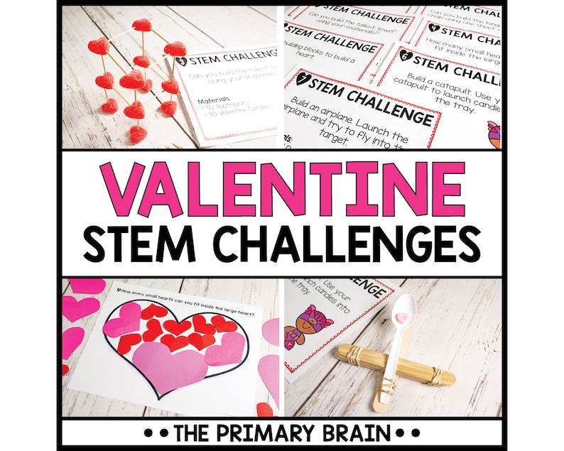Valentine STEM Challenges, Valentine’s Day Activities - Etsy