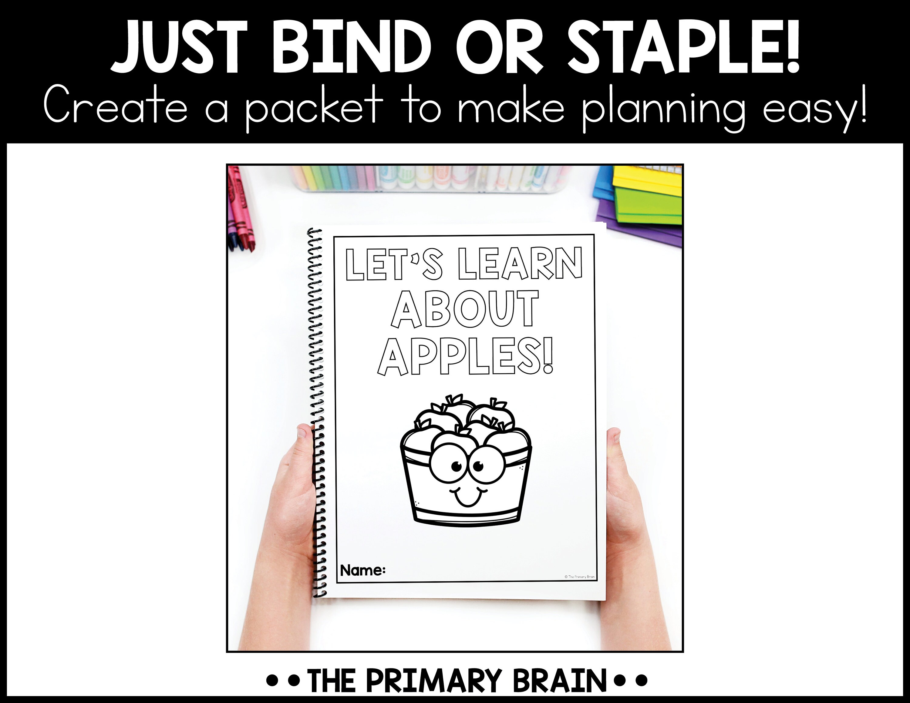 Apple Themed No Prep Activities Packet for Kindergarten and First Grade ...