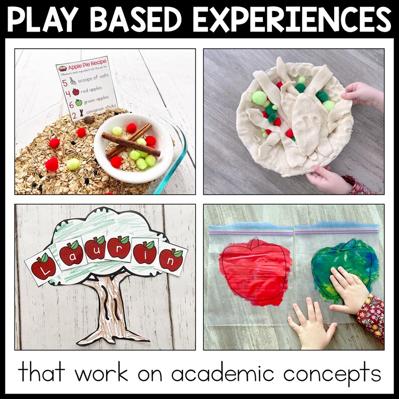 Apple Preschool Activities Pre-k Homeschool Preschool - Etsy