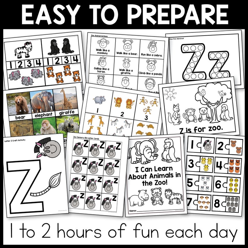 Zoo Toddler Activities | Tot School Lesson Plans | Homeschool Preschool ...