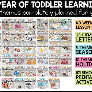 Toddler Curriculum for the Year: Homeschool Preschool Curriculum and ...