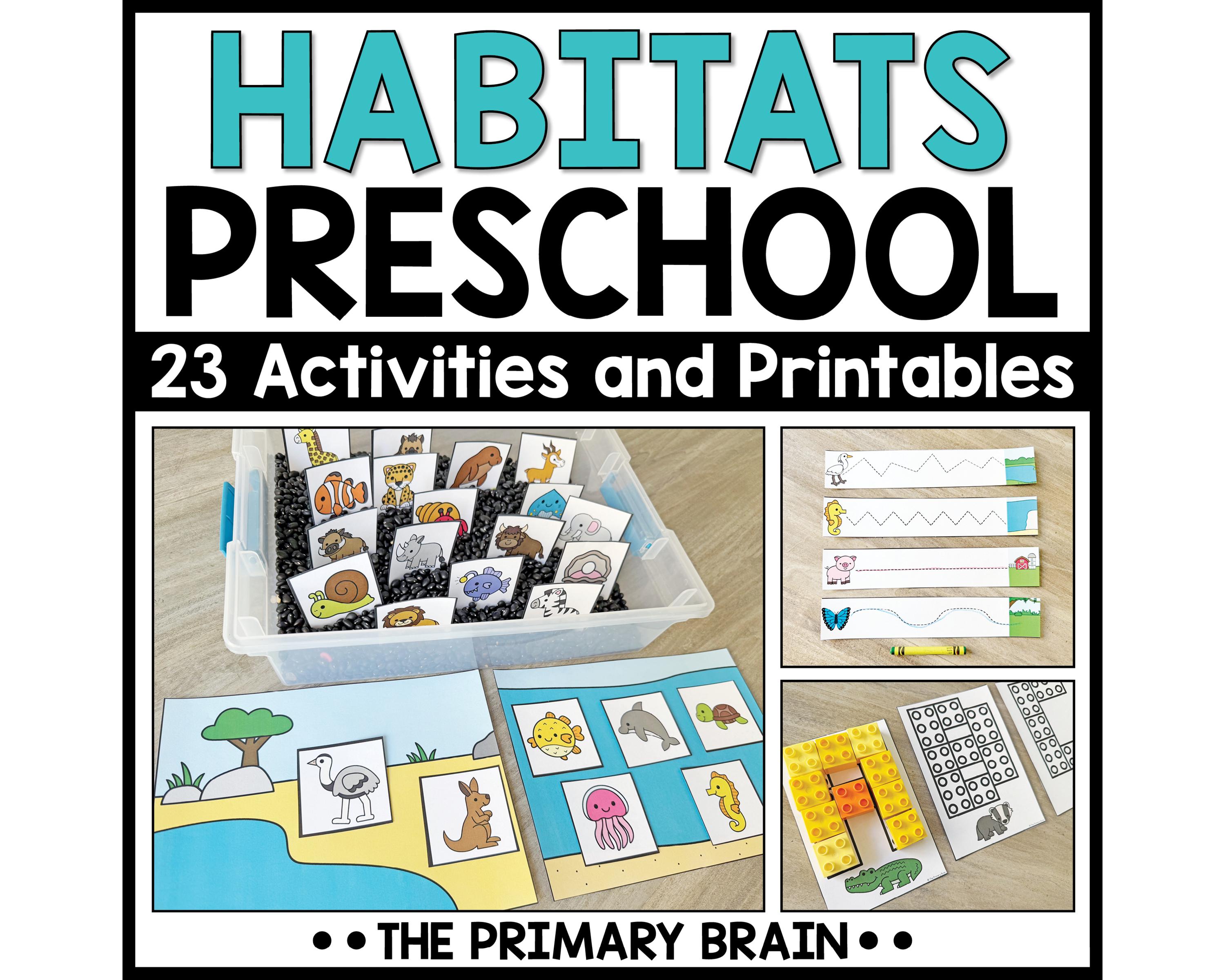 Habitats Preschool Activities | Animal Homes Pre-k Homeschool Preschool ...
