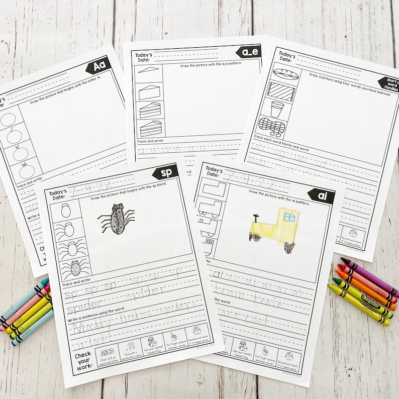 Daily Writing Journal for 1st Grade With Handwriting & - Etsy