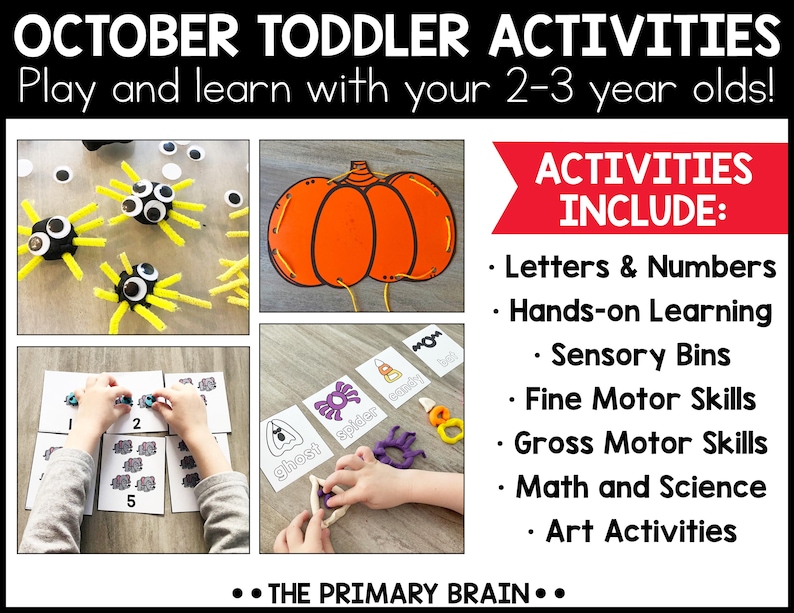October Toddler Activities Bundle: Preschool Curriculum and Lesson ...
