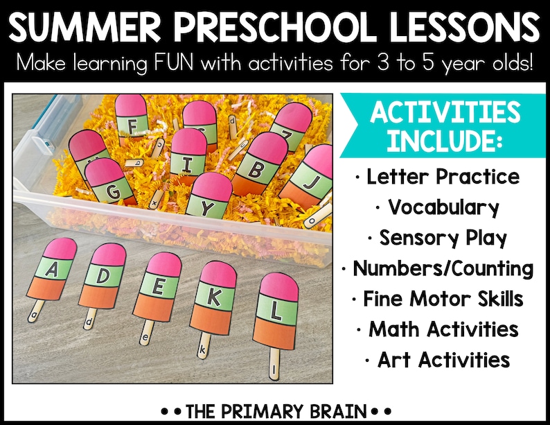 Summer Preschool Activities: Homeschool & Classroom Curriculum and ...