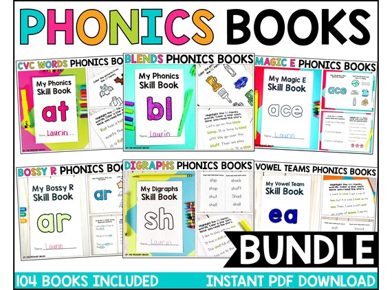 Phonics Skills Printable Books BUNDLE Stories for Teaching - Etsy