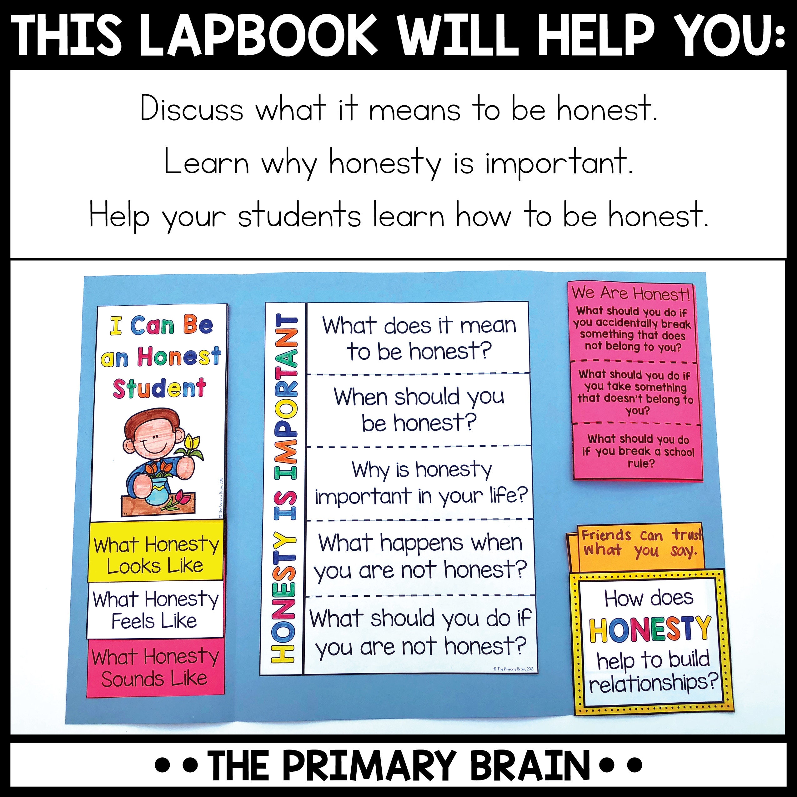 Honesty Lapbook Activity, Social Emotional Learning Writing Craft - Etsy