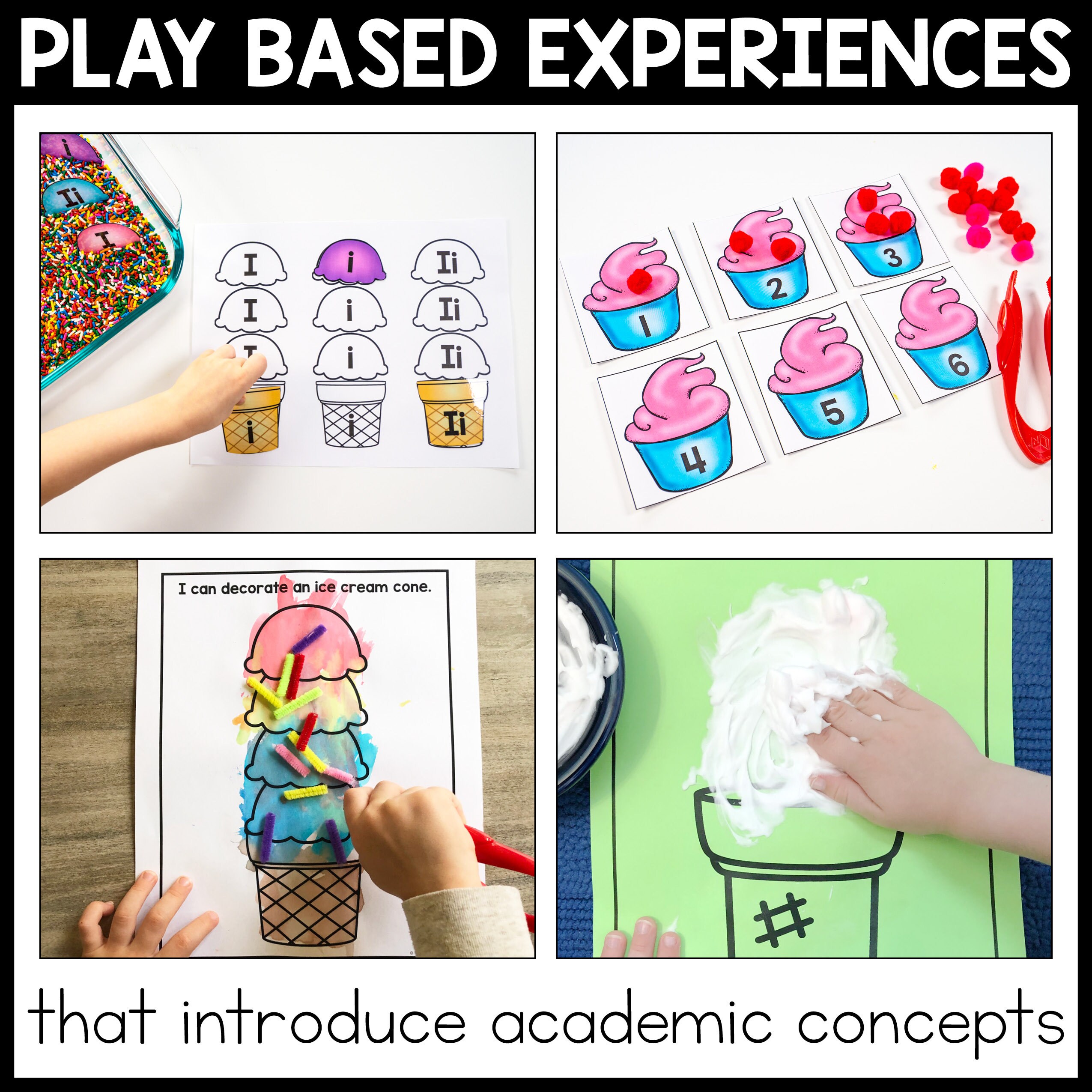 Ice Cream Toddler Activities: Preschool Curriculum and Lesson Plans ...