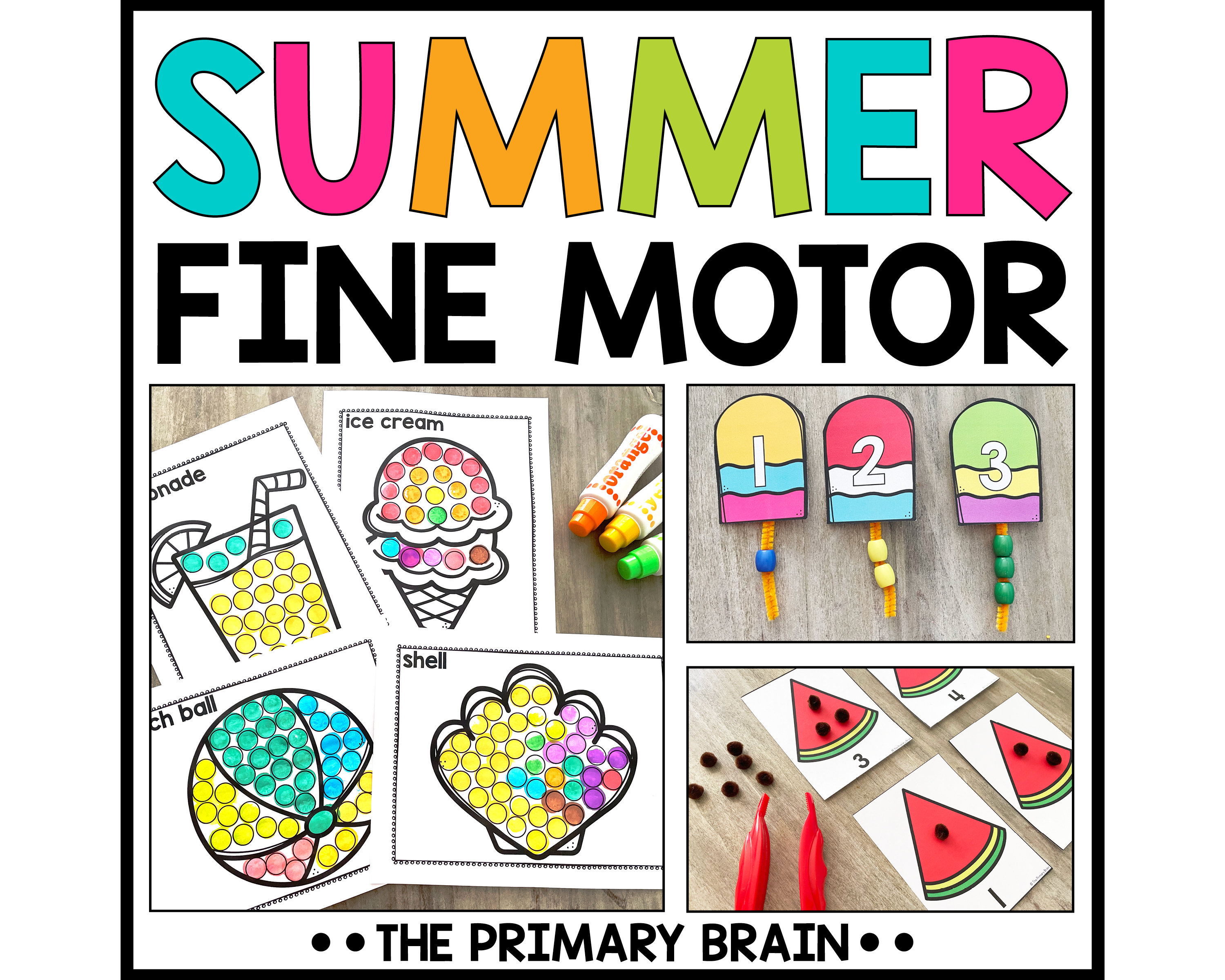 Summer Fine Motor Skills Activities | Homeschool and Classroom Centers ...