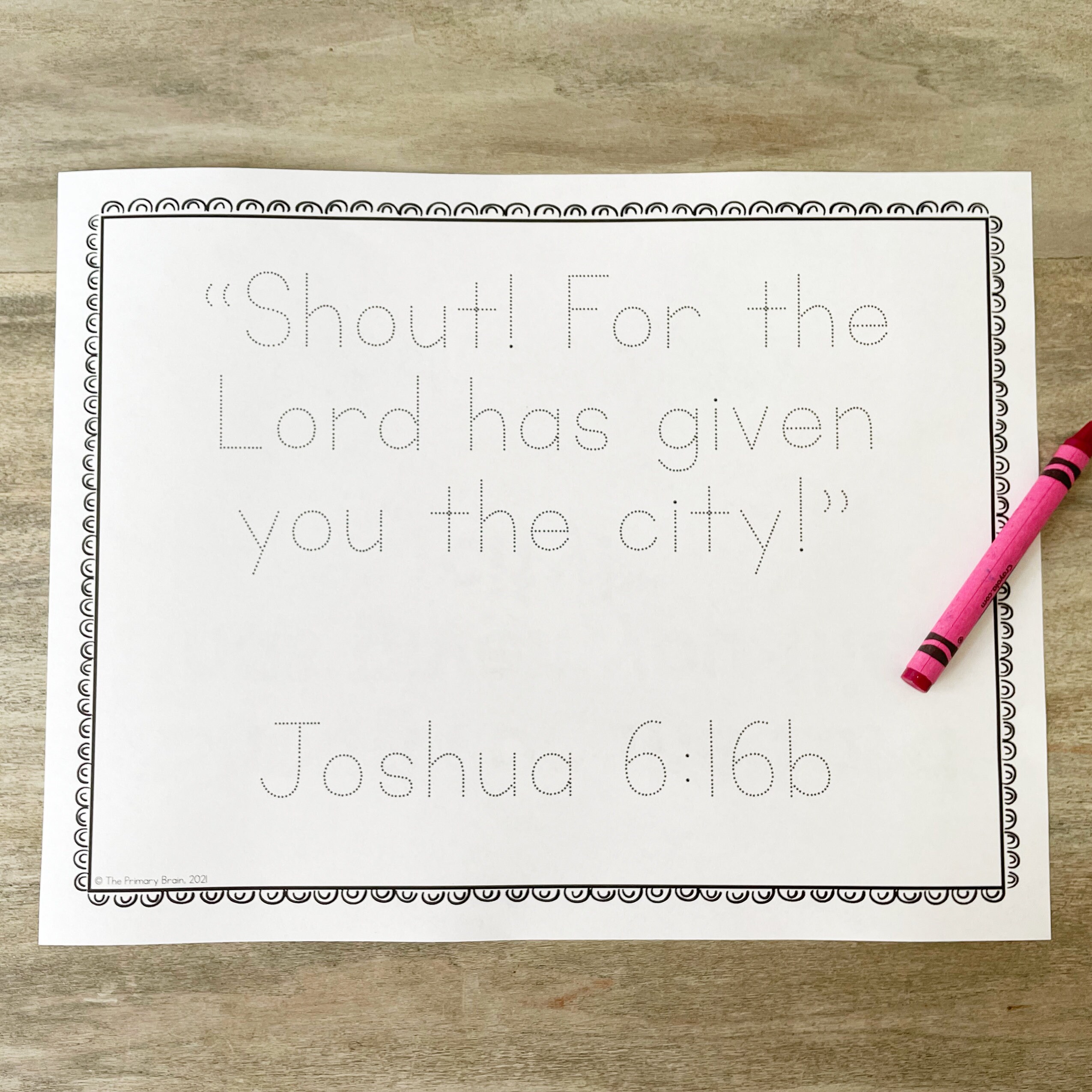 Joshua and the Battle of Jericho Bible Lesson: Cut & Paste Activity ...
