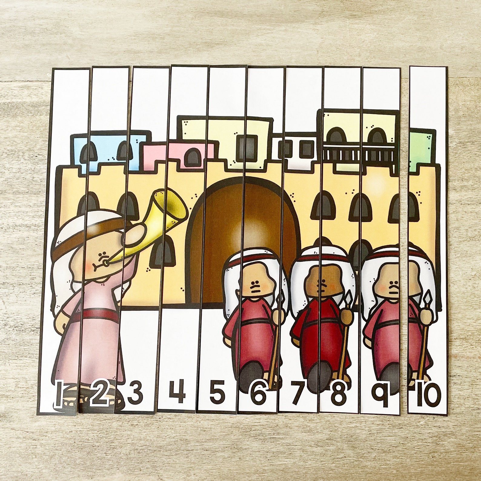 Joshua and the Battle of Jericho Bible Lesson: Cut & Paste Activity ...