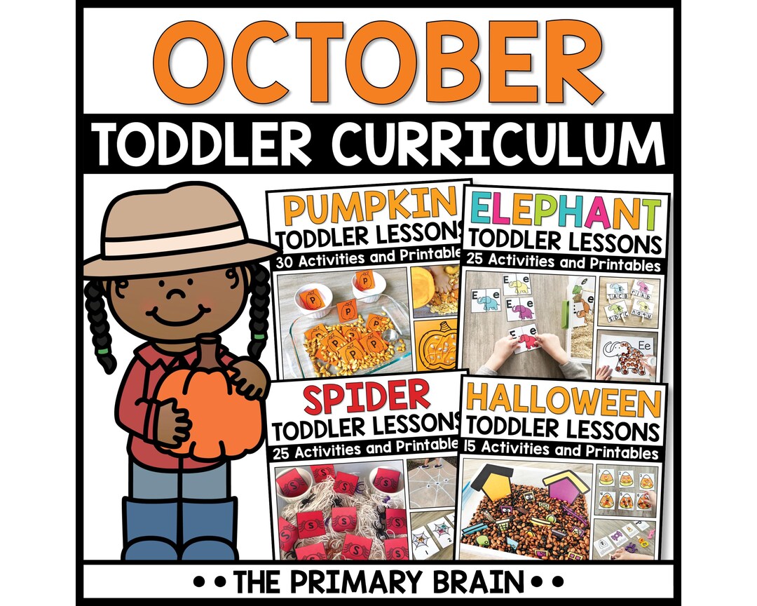 October Toddler Activities Bundle: Preschool Curriculum and Lesson ...