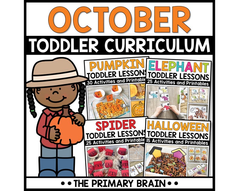 October Toddler Activities Bundle: Preschool Curriculum and Lesson ...
