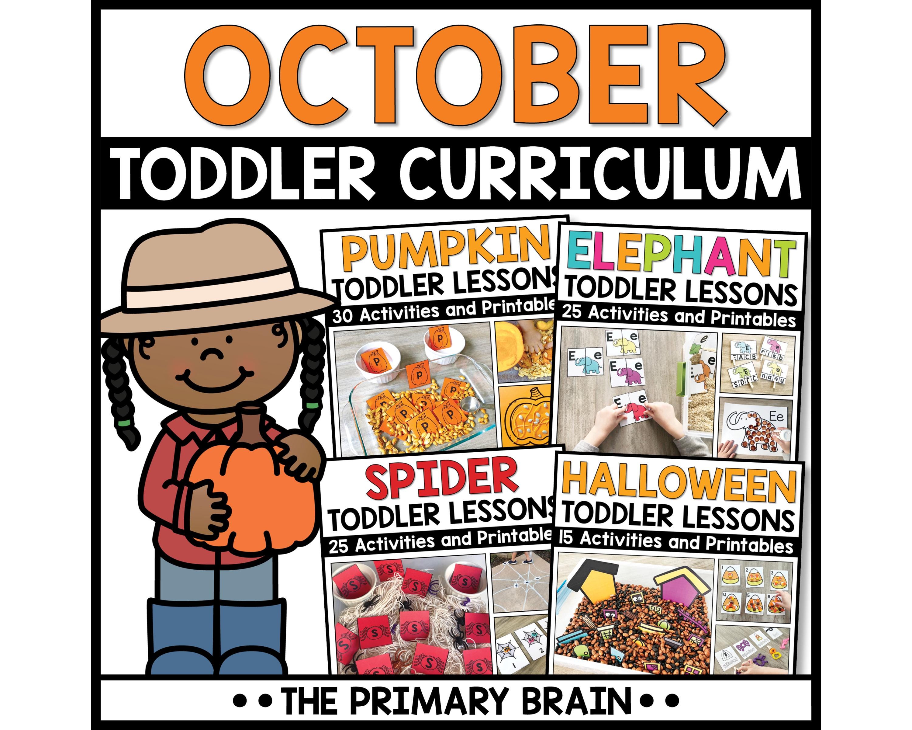 October Toddler Activities Bundle: Preschool Curriculum and Lesson ...