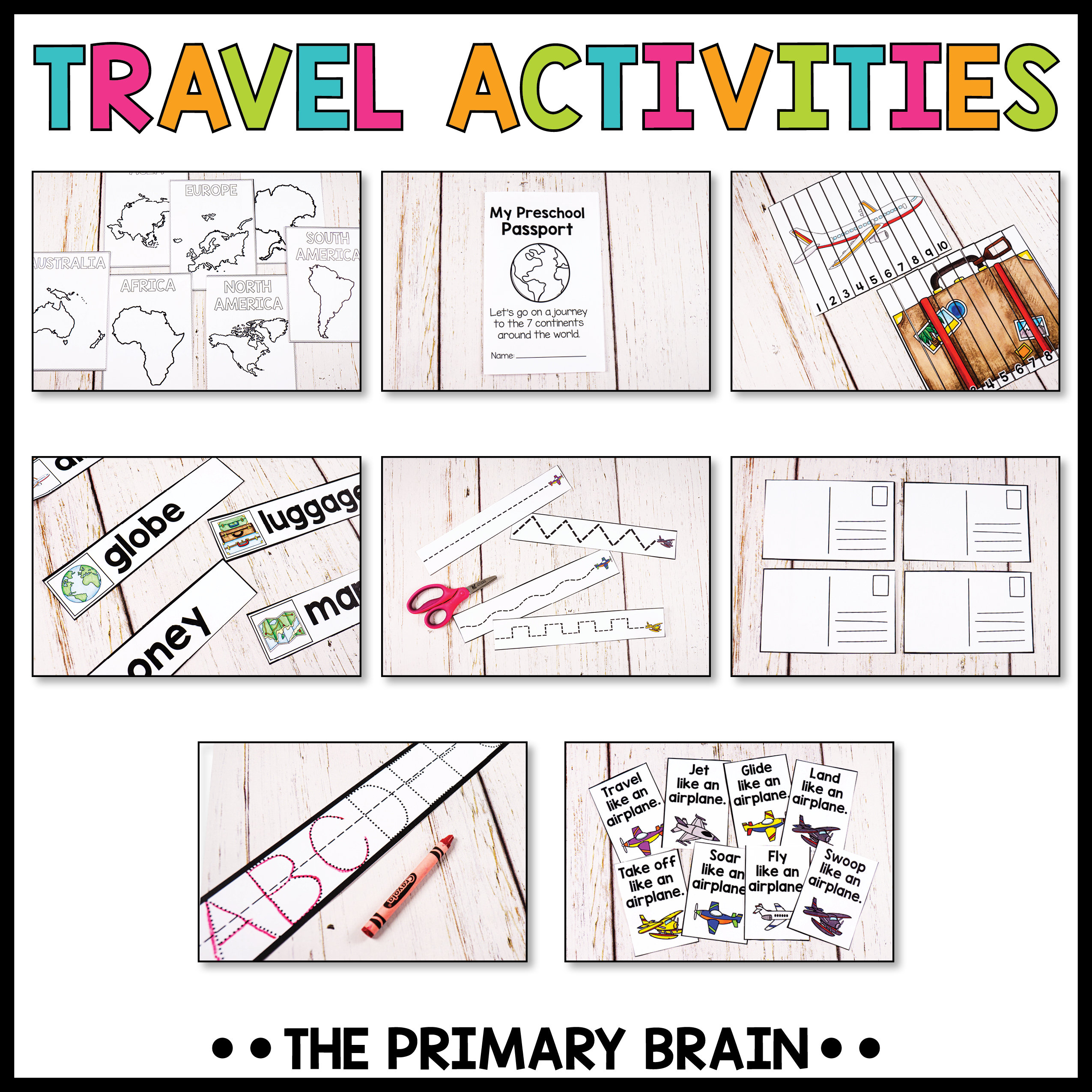 Travel Themed Preschool Activities Pre-k Homeschool - Etsy