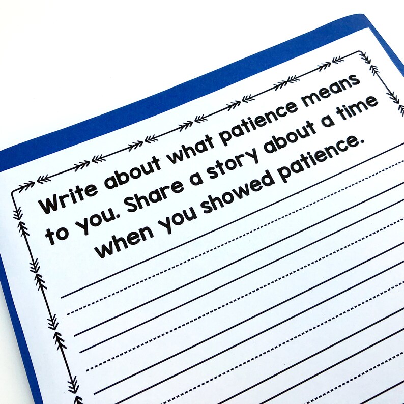 Patience Lapbook Activity, Social Emotional Learning Writing Craft - Etsy
