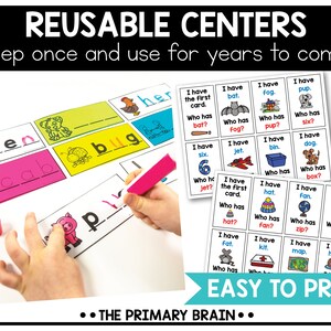 CVC Words Phonics Activities, Independent Practice for Homeschool and ...