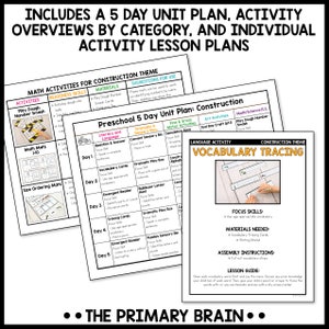 Construction Preschool Activities: Pre-k Homeschool Preschool ...