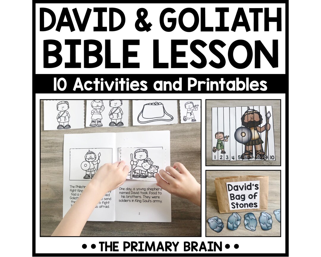David and Goliath Bible Story Lesson: Kids Activities & Printables ...