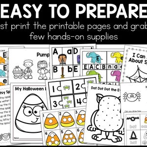 October Toddler Activities Bundle: Preschool Curriculum and Lesson ...