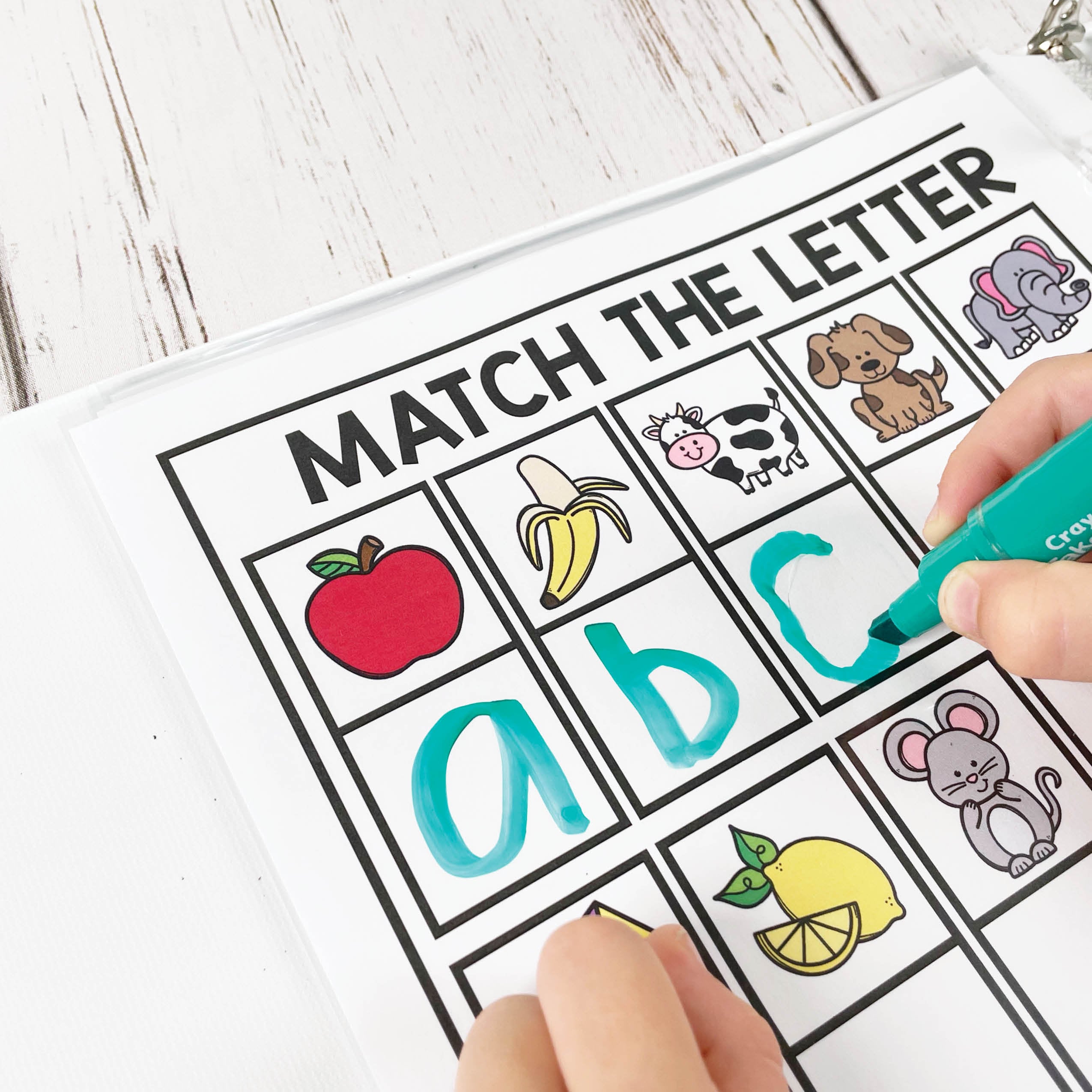 Alphabet Binder for Kids Phonics Activities Homeschool Curriculum Hands ...